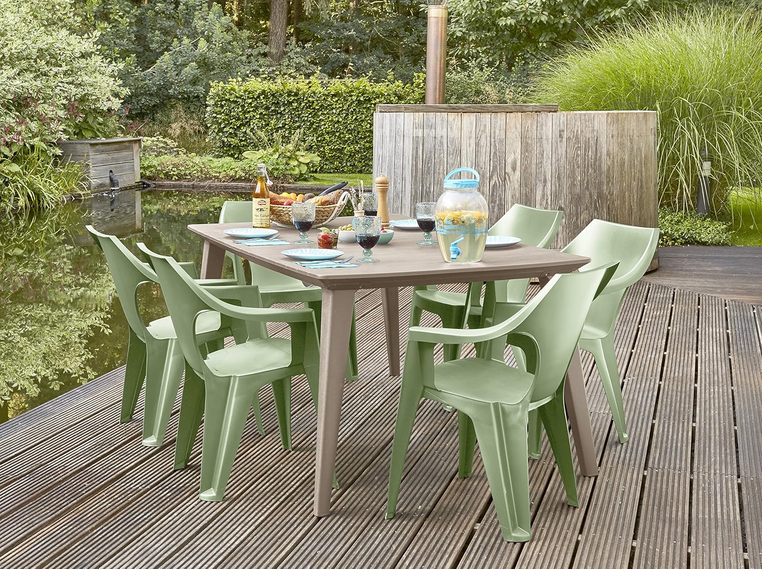 Keter Allibert Lima 160 Outdoor Garden Furniture Dining Table ...