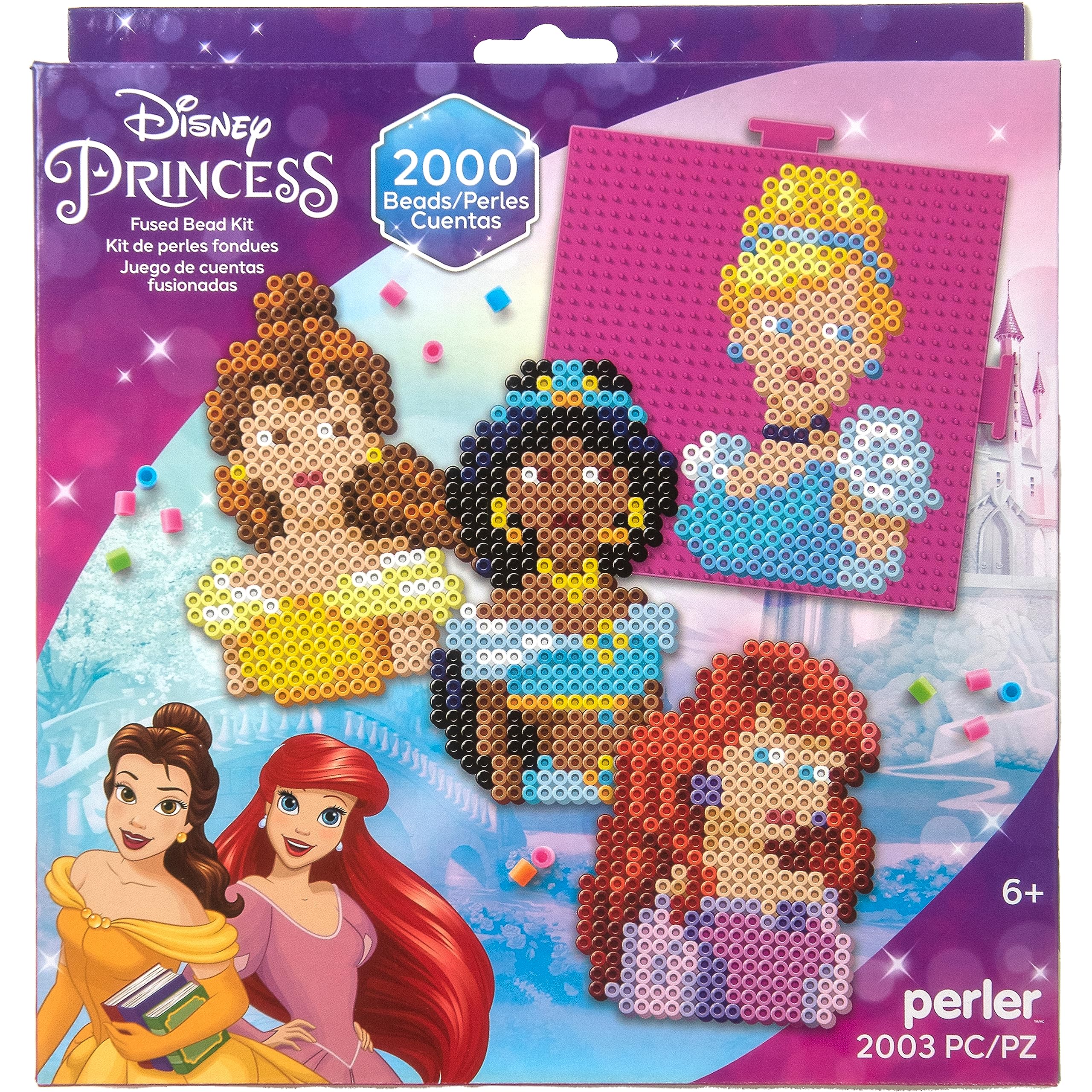 Mua Perler Disney Princesses Fused Bead Craft Activity Kit, Includes 5 ...