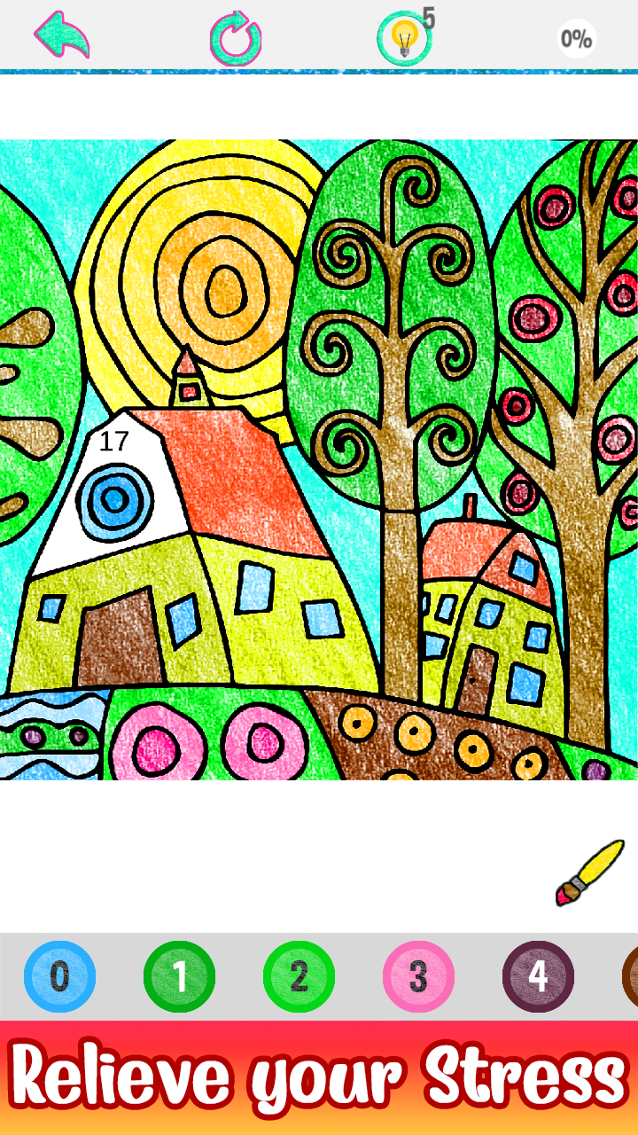 Crayon Color by Number - Grownups Coloring Book Pages:Amazon.com ...