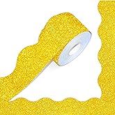 Amazon.com: Whaline 69Ft Glitter Black and Gold Bulletin Board Border ...