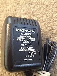Amazon.com: Magnavox AC Adapter Power Supply 9V DC 400mA 12W Model: EM ...