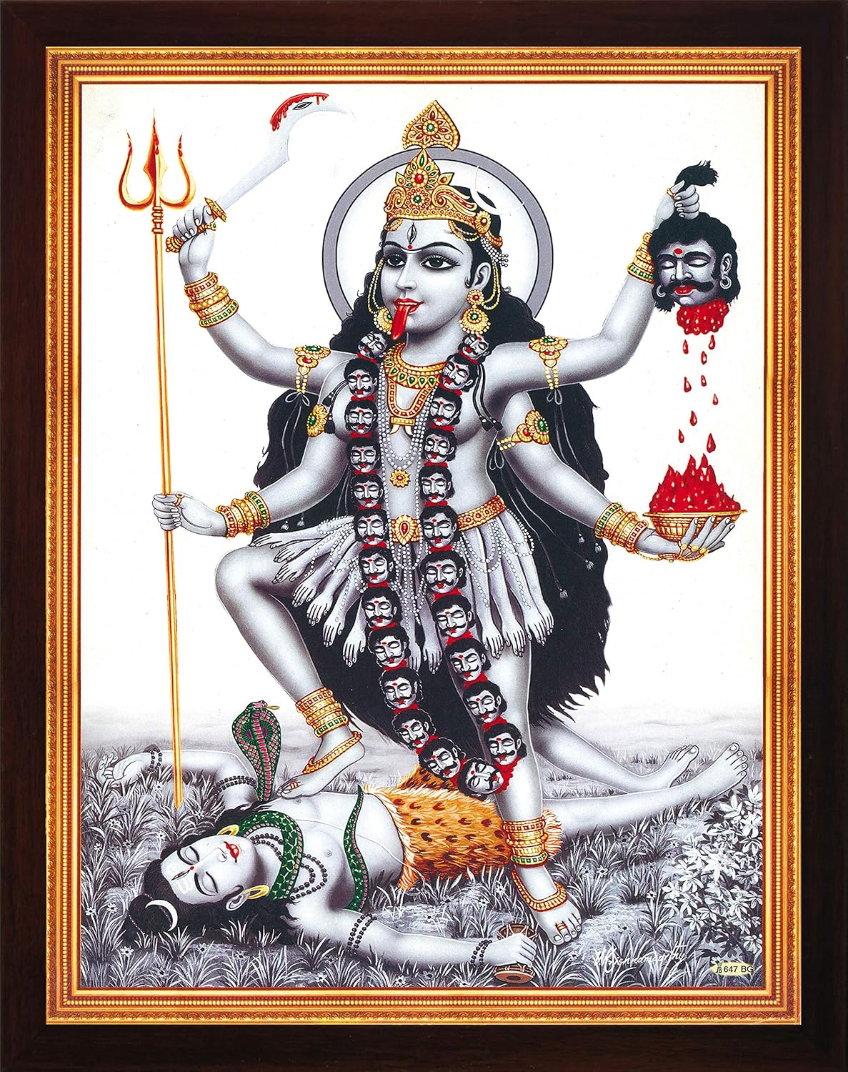 Amazon.com: Handicraft Store Hindu Goddess Maa Kali Killing & Ruling ...
