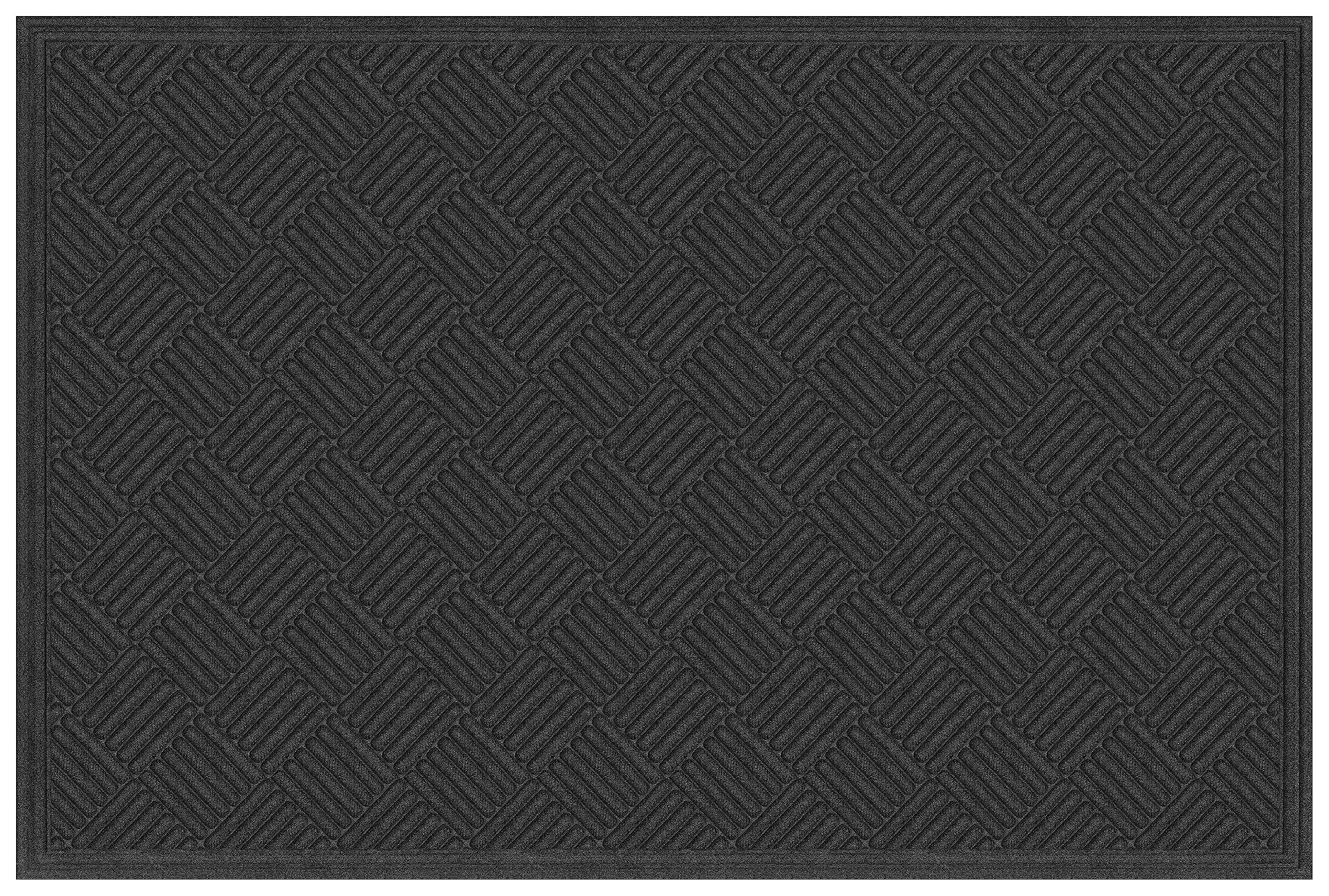 Apache Mills Textures Crosshatch 4' x 6' Non Slip Weather and Stain ...