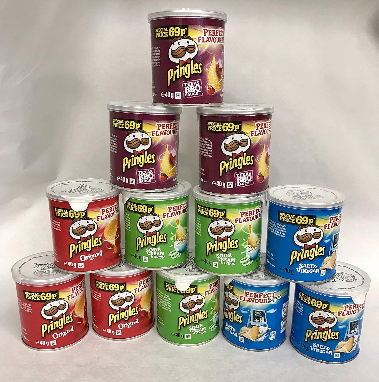 Pringles Pop & Go Travel Box 12 x Multi Flavour Pots, Sour Cream ...