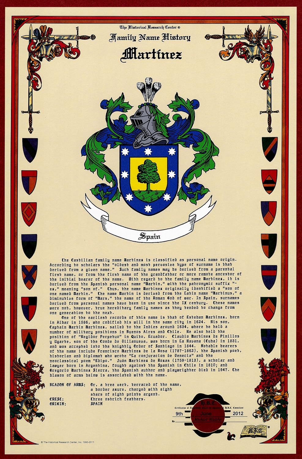 Martinez Coat of Arms/Crest and Family Name History, meaning & origin ...