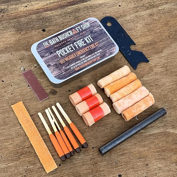 EDC POCKET FIRE KIT EMERGENCY FIRE STARTING KIT BUSHCRAFT SURVIVAL ...