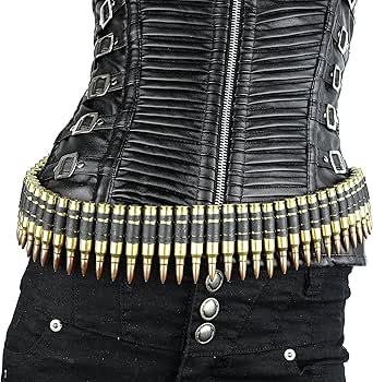 Real Bullet Belt .223 Caliber Brass Shell M16 Black Link 42" 90 Bullet ...