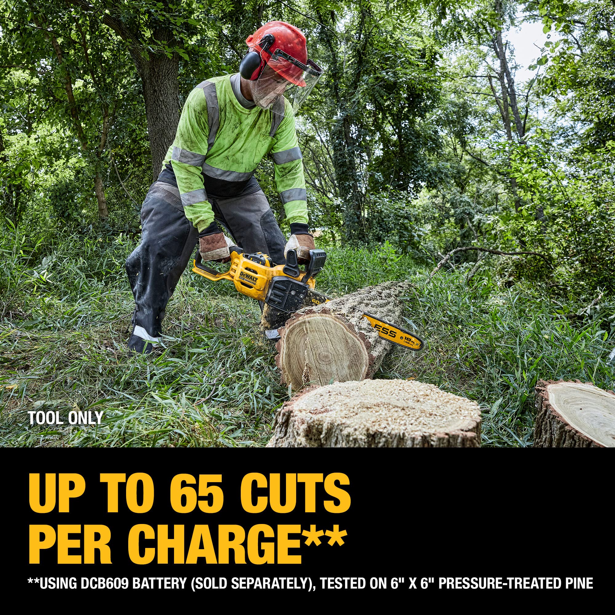 Motosierra inalámbrica DEWALT 60V MAX, 18 pulgadas, solo herramienta ...