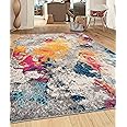 Amazon.com: Rugshop Sky Collection Modern Abstract Area Rug 5' x 7 ...