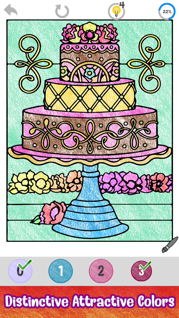 Cakes Color By Number - Desserts Coloring Book:Amazon.com:Appstore for ...