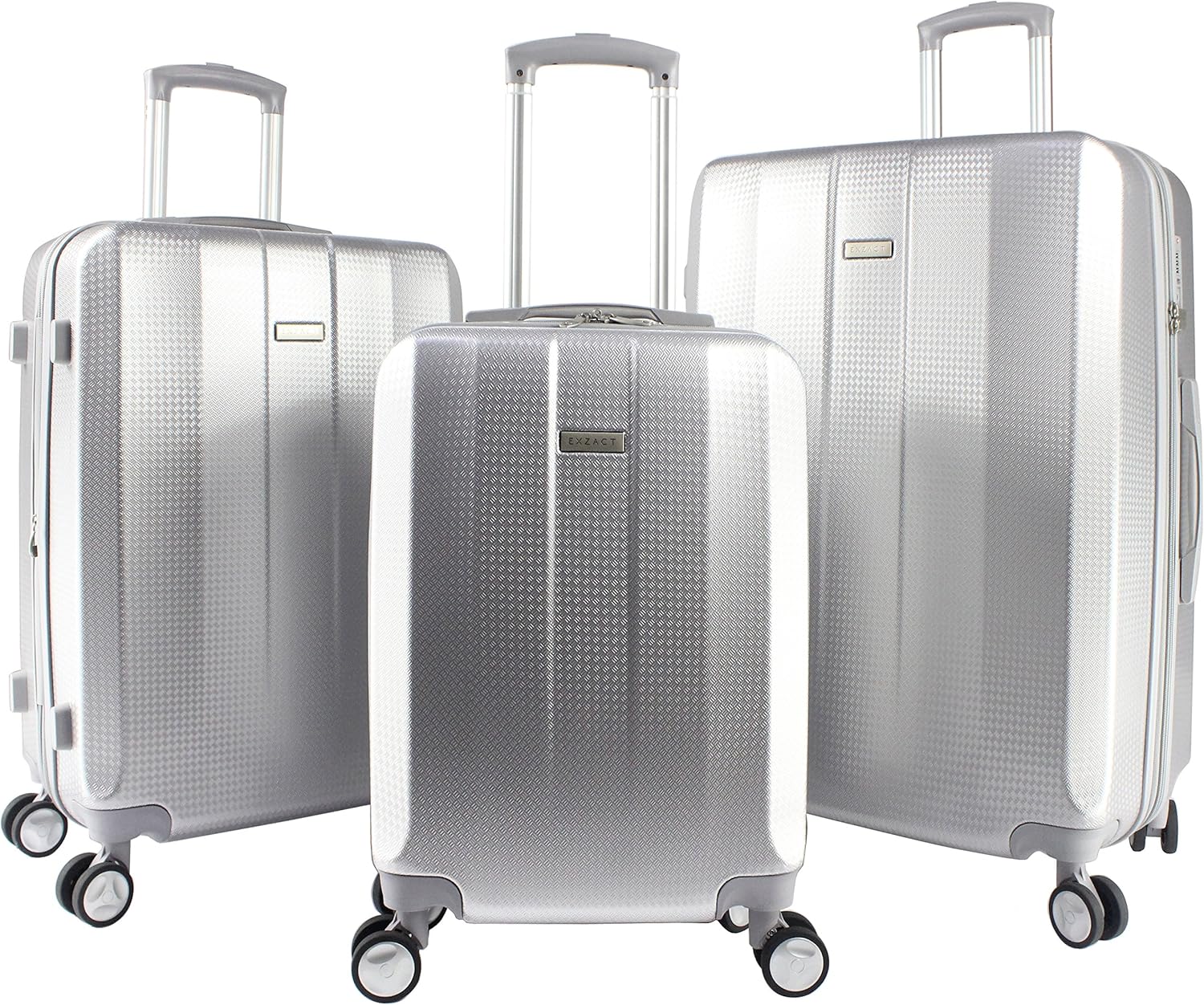 EXZACT Luggage Set 3 Piece Expandable Lightweight 4 Wheeled Spinner ...