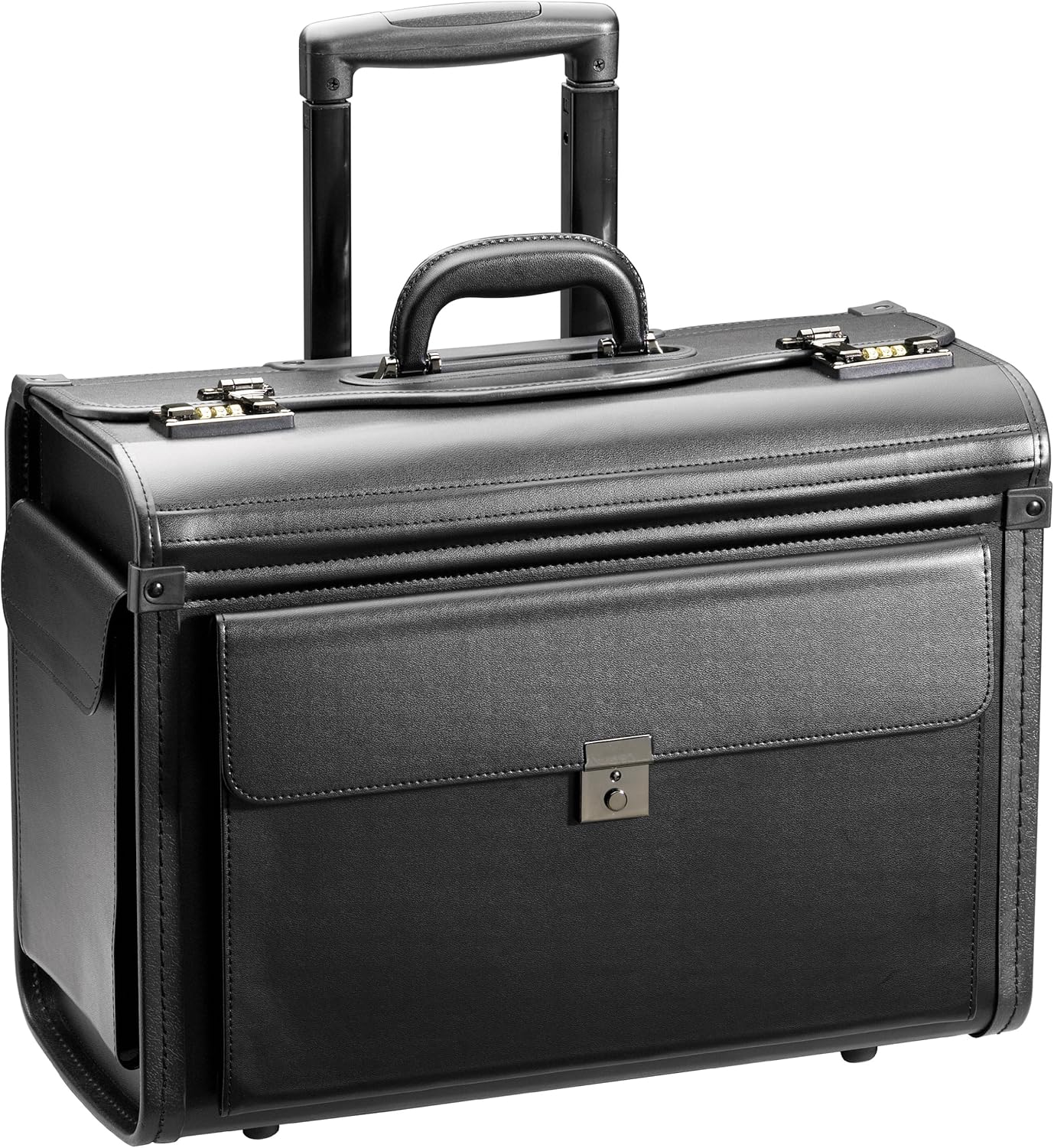 Business Piloten Trolley Akten Koffer GROß 48x36x23 cm Schwarz Bowatex ...