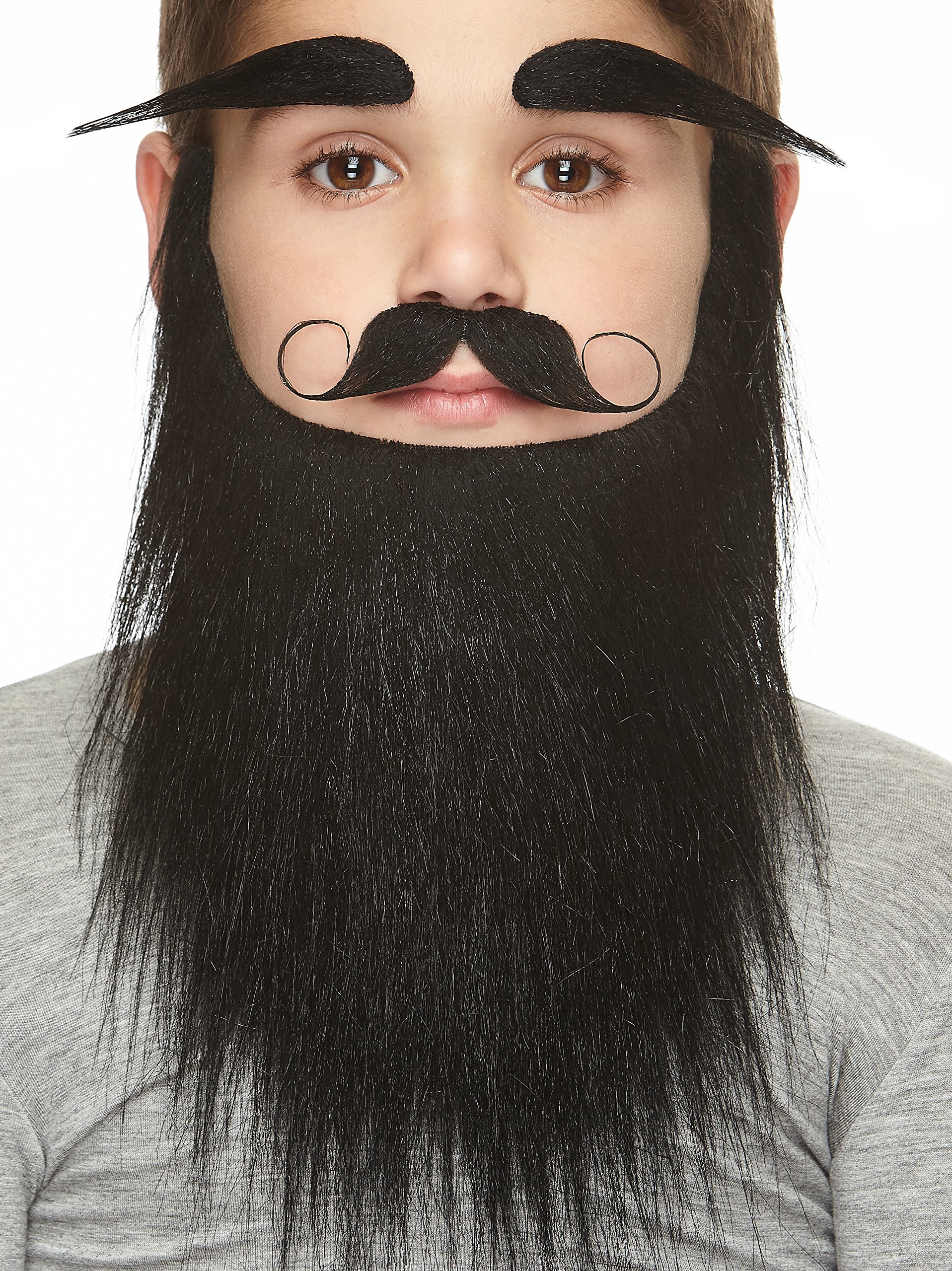 Medieval King Beard Eyebrows and Mustache Fake Facial Hair High Quality Costume Clothing, Shoes ...