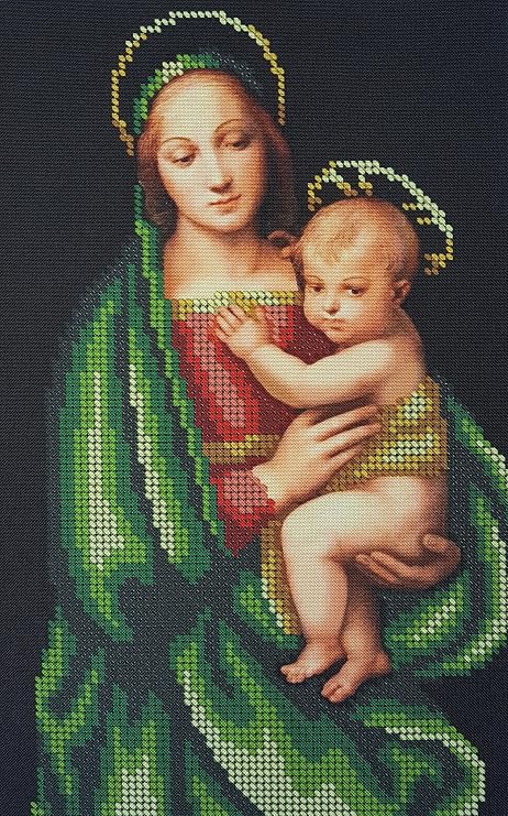 Amazon.com: Bead Embroidery kit Madonna and The Child Needlepoint ...