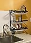 Amazon.com - Ctystallove 3 Tier Black Stainless Steel Dish Drying Rack ...