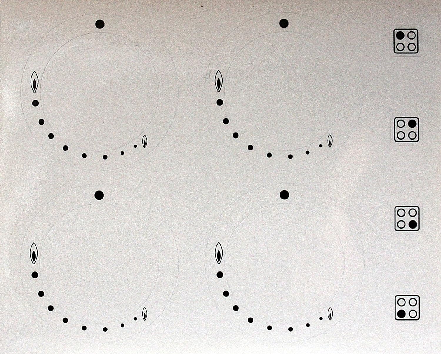 Replacement Hob Stickers Black on Transparent PVC – BigaMart