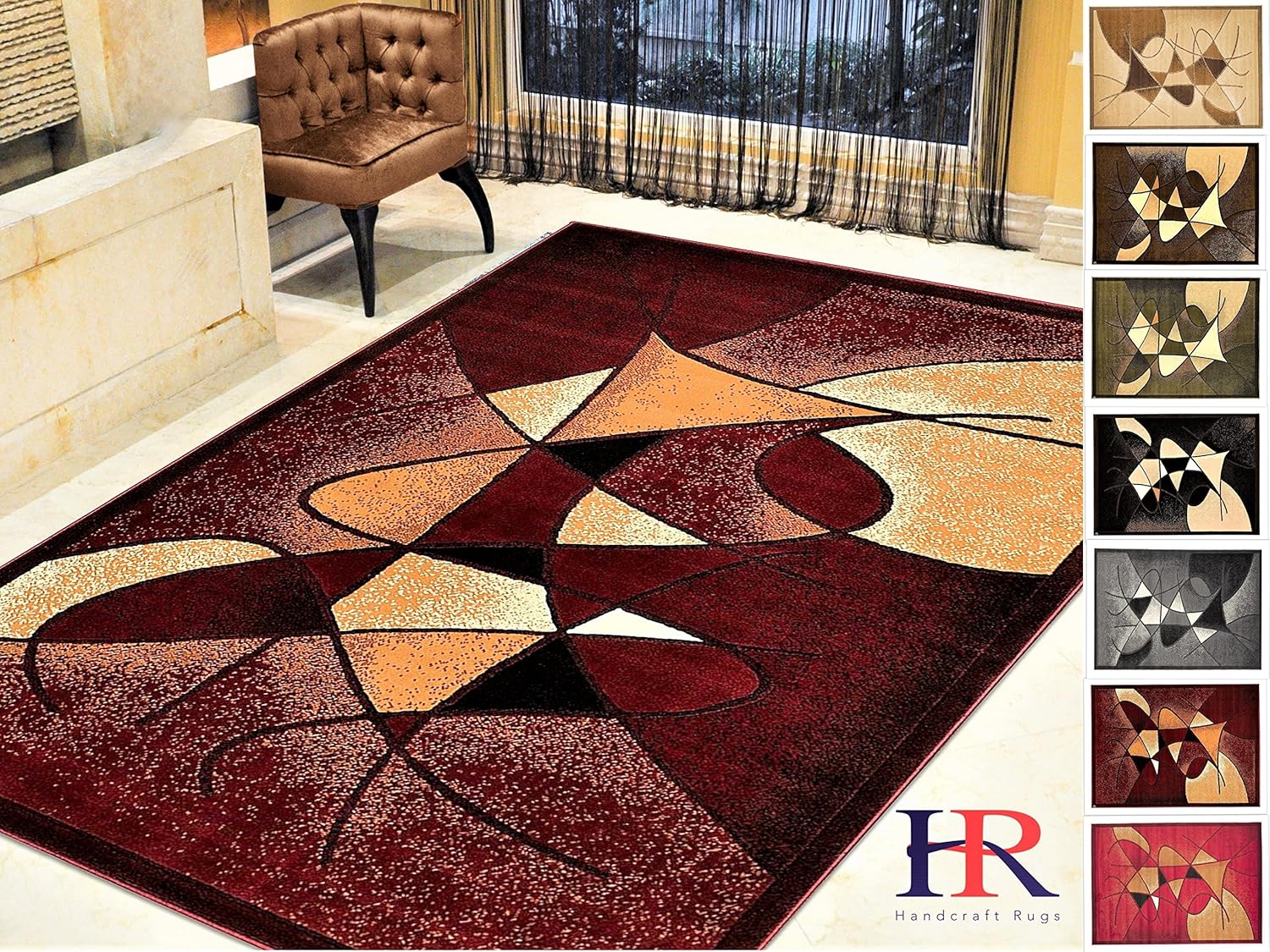 Amazon.com: HR-Modern Contemporary Living Room Rugs-Abstract Carpet ...