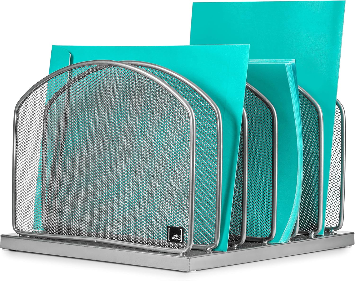 Desktop File Organizer Sorter by Mindspace with 6 Vertical Compartments ...