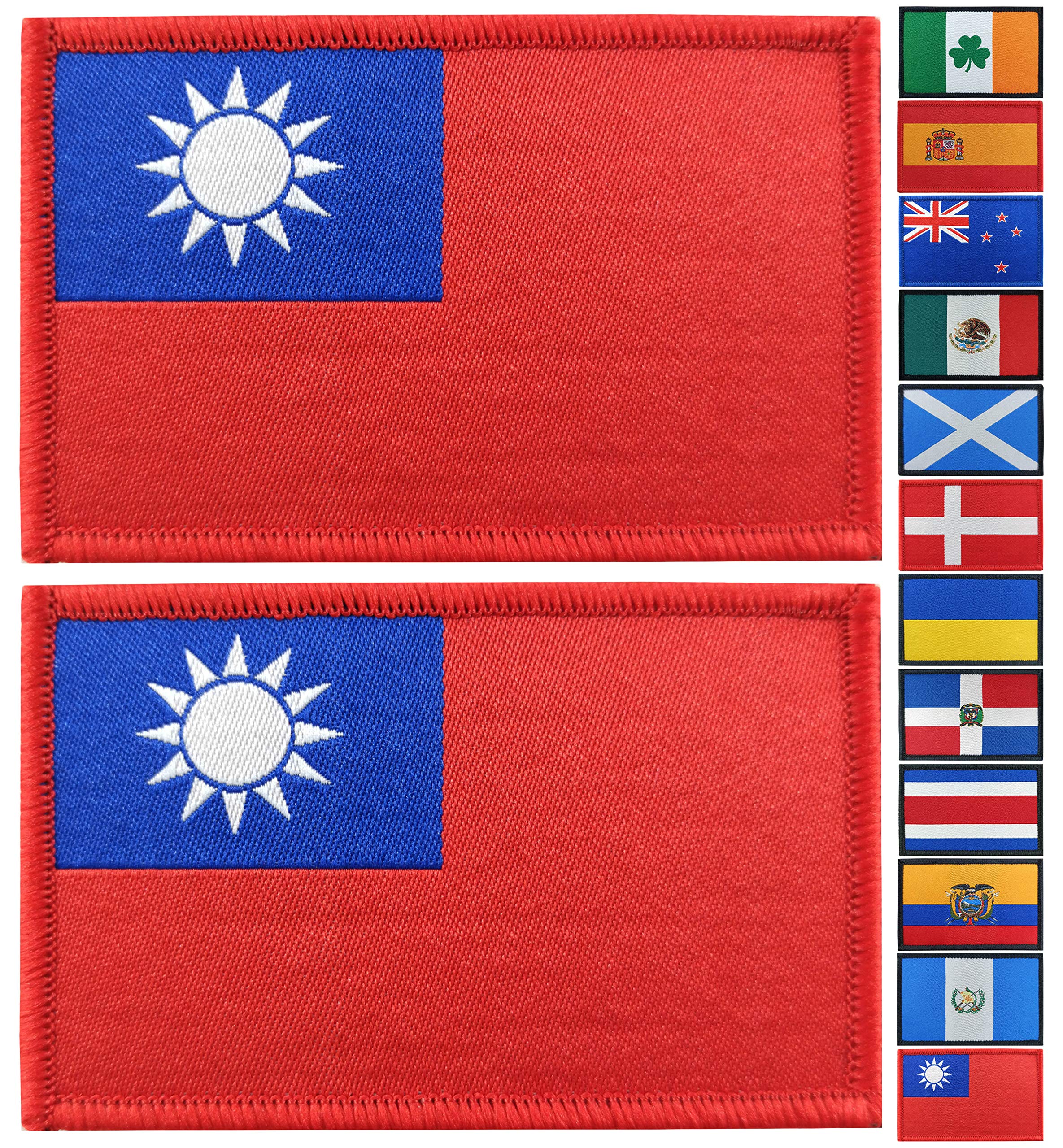 JBCD 2 Pack Taiwan Flag Patches Taiwanese Flags Tactical Patch Pride ...