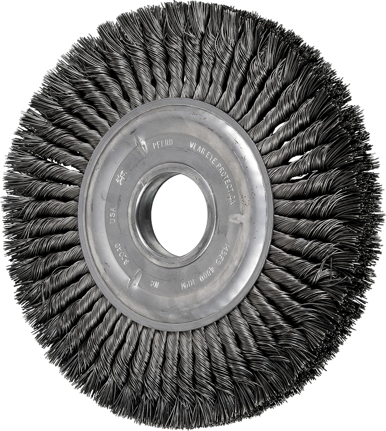 PFERD 82040 Heavy Duty Standard Twist Knot Wheel Brush, Carbon Steel ...