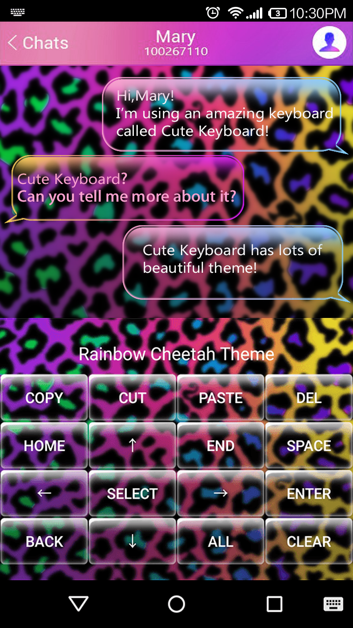 Rainbow Cheetah Emoji Keyboard Theme:Amazon.com:Appstore for Android