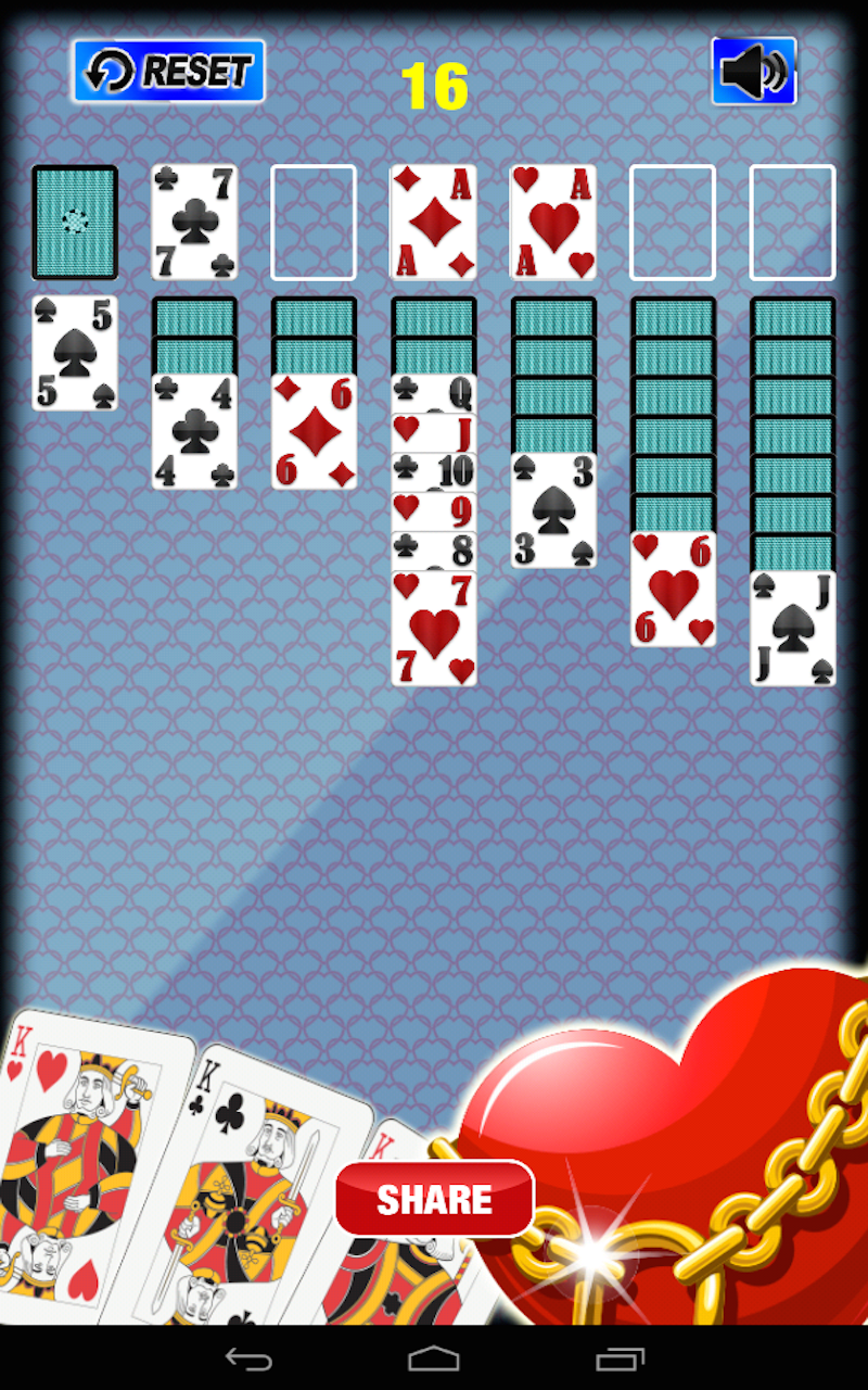Chains Of Love Classic Solitaire Free Games for Kindle Solitaire Trainer Card Tricks Building ...