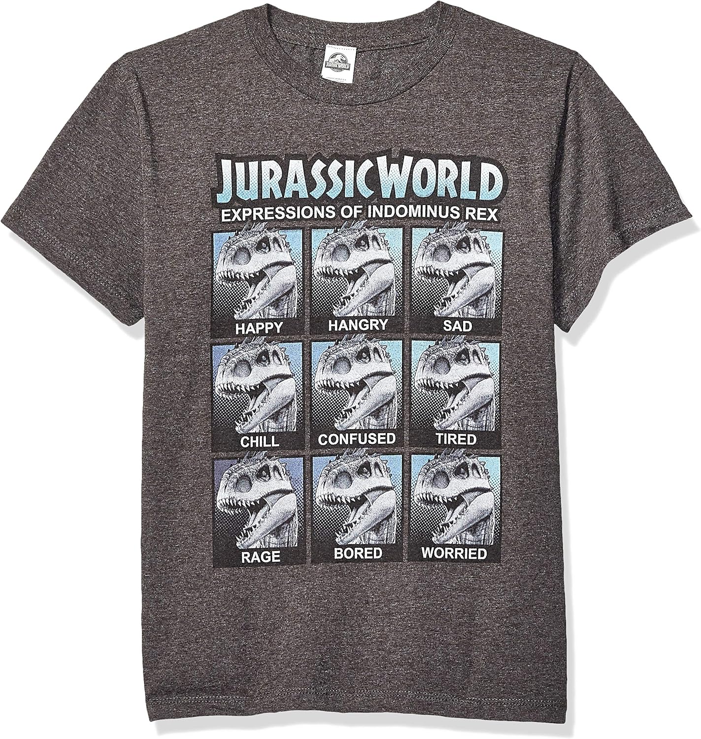 Jurassic World Men's Officially Licensed Graphic Tee Shirt, Gray ...