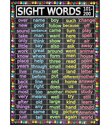 Sight Word Chart