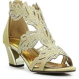Amazon.com | Enzo Romeo Kinmi25N Womens Open Toe Mid Heel Wedding ...
