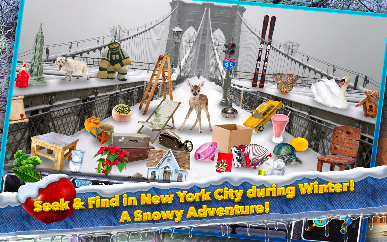 Hidden Objects New York City Winter Time – Seek & Find Object Puzzle ...