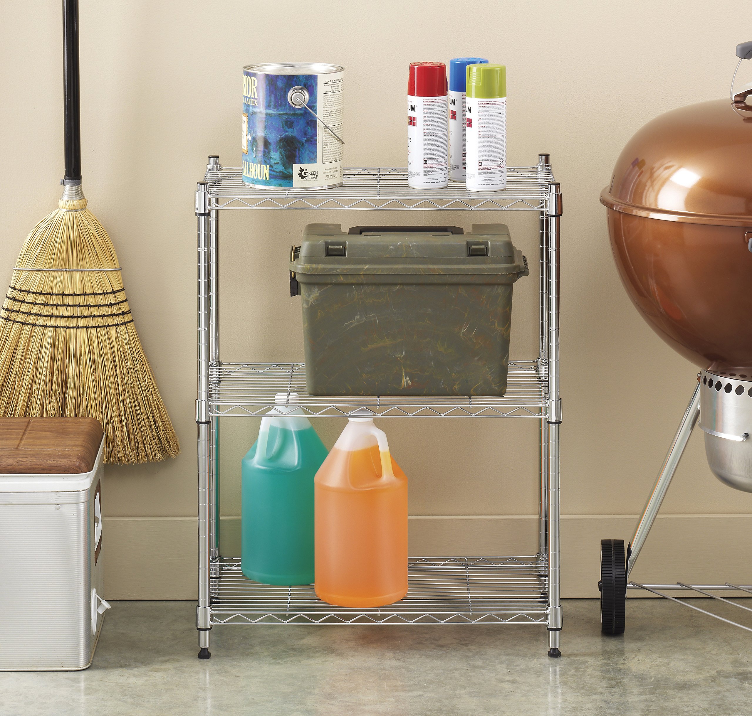 Mua Whitmor 3-Tier Shelving Unit, Metal Storage Shelves, Easy Assembly ...