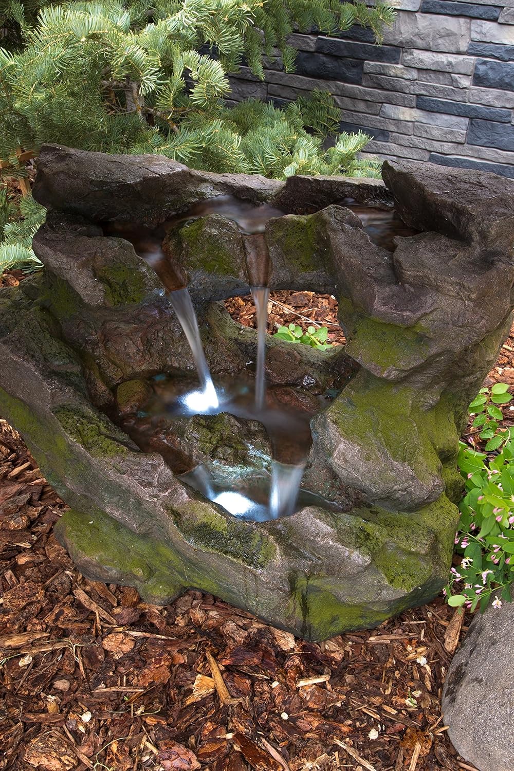 Patio Large Garden Fountain w/LED Lights Patios Perfect Water Feature ...