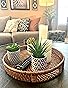 Amazon.com: 11 inch Rattan Tray, Round Wicker Tray with Cut-Out Handles ...