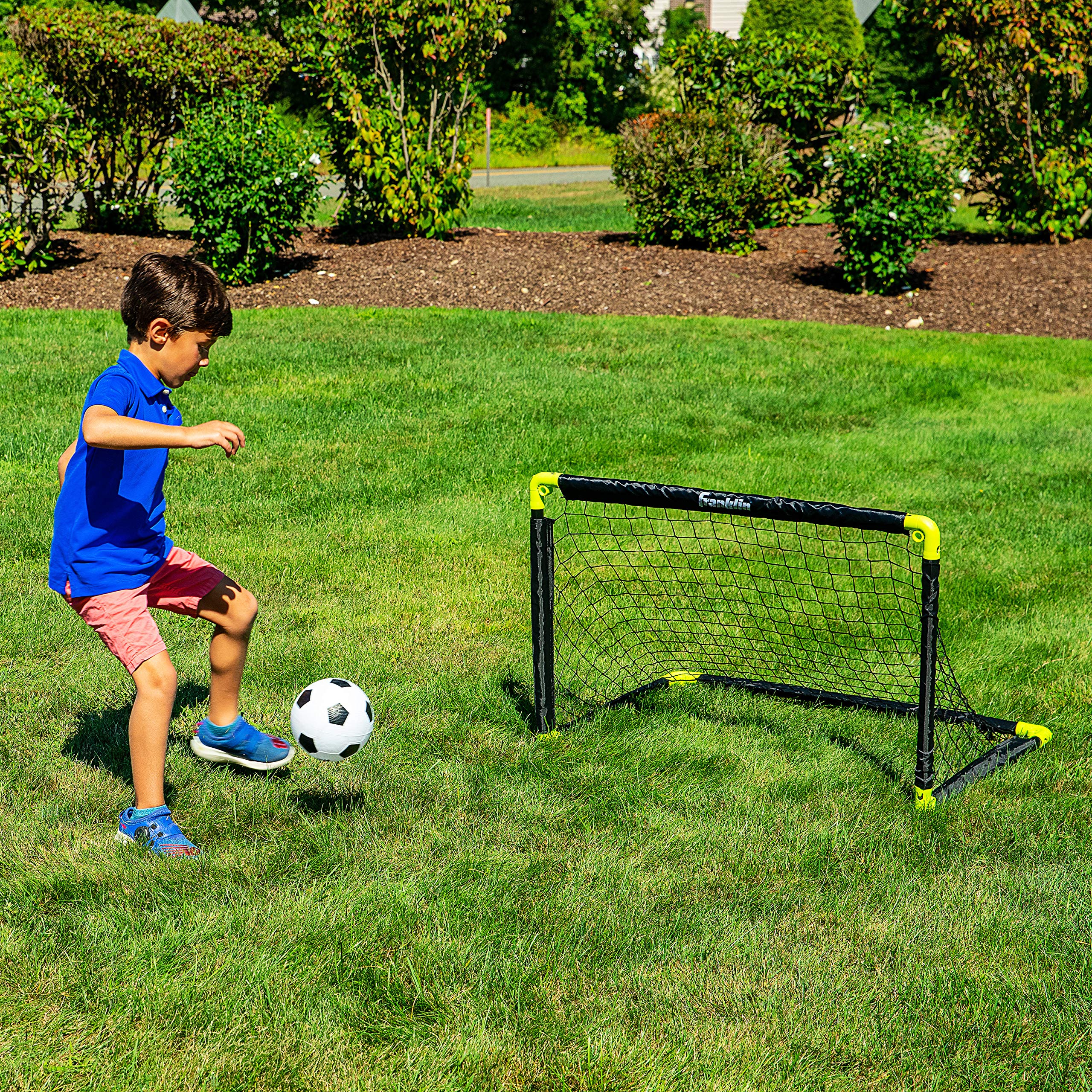 Franklin Sports Kids Mini Soccer Goal Set Backyard Indoor Mini Net 