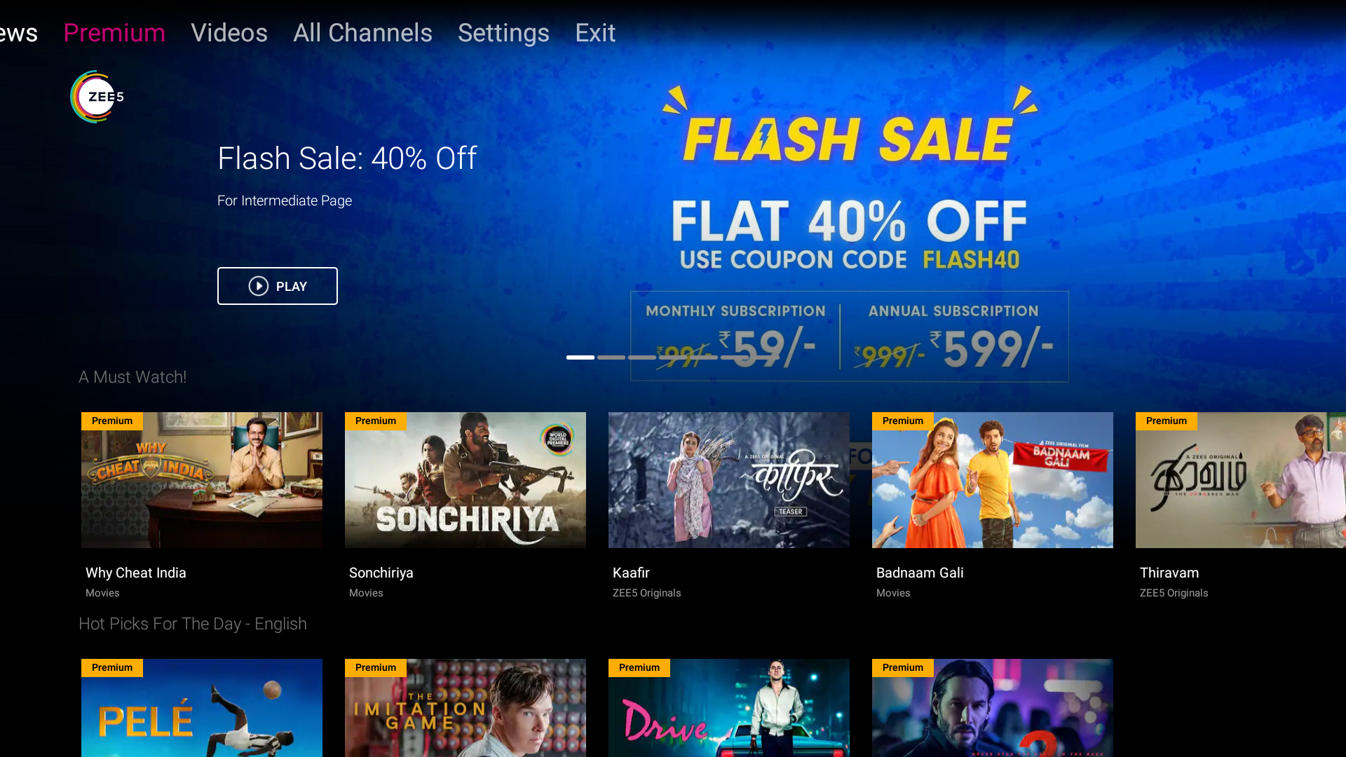 ZEE5 Movies Shows LIVE TV Originals: Amazon.com.au: Appstore for Android
