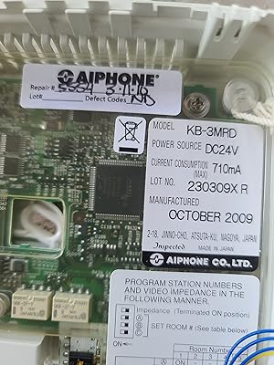 Buy Aiphone KB-3MRD Audio/Video Master Station with Handset and Tilt Camera Control for KB ...