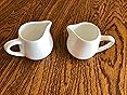 Amazon.com | CHOOLD 2pcs Mini Classic Pure White Ceramic Creamer with ...