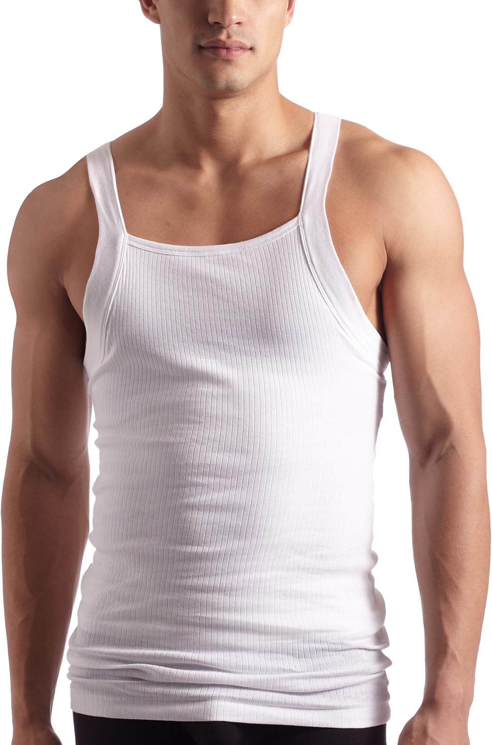 Amazon.com: 2(X)IST Men's Form Square Cut Tank Top, White, Small: Clothing