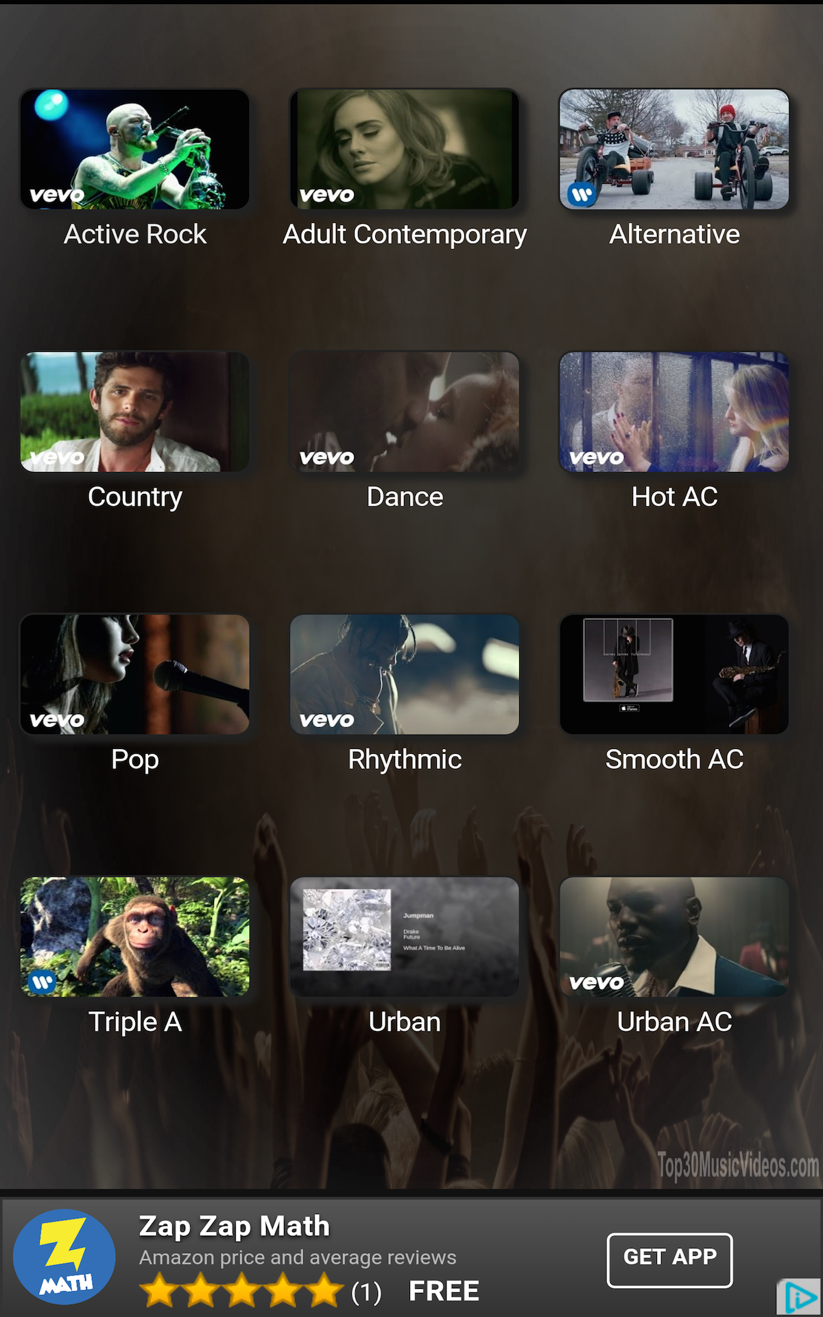 Top 30 Music Videos:Amazon.in:Appstore for Android