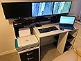 HOMCOM Computer Desk PC Table Modern Home Office Writing Workstation ...