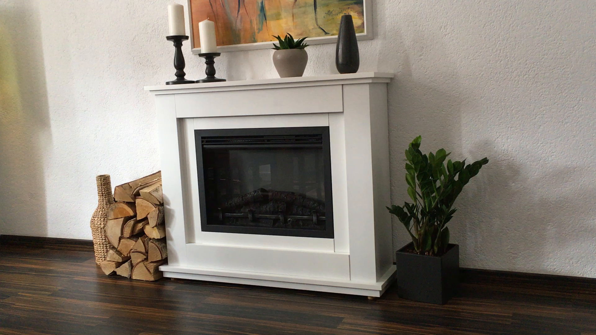 Richen Elektrokamin EF119B-MT119A Elektrischer Kamin (2000W, LED ...