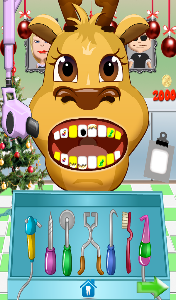Santa's Reindeer Dentist Office Salon Dress Up Spa Game - Fun Christmas ...