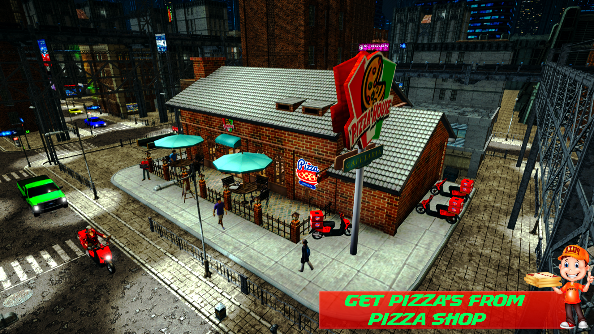 Pizza Delivery Girl 2020: Moto Pizza Simulator Game for Kids for fun ...