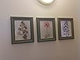 Amazon.com: Handmade Floral Wall Art Home Décor, Botanical Flower ...