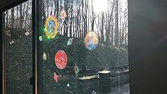 Amazon.com: Rainbow Symphony Window Decals – Space and Planet Sun ...