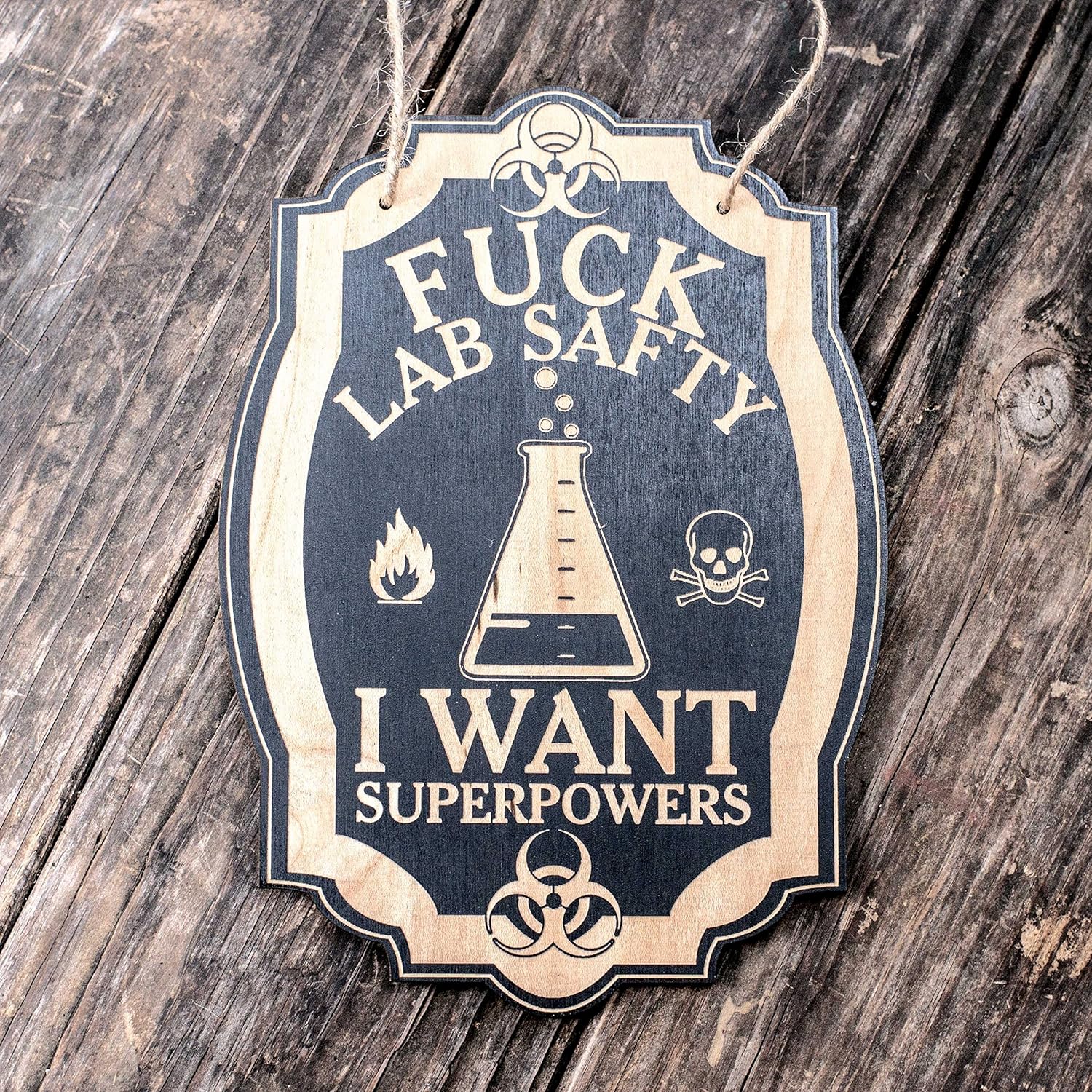 Amazon.com: Lab Safety - Black Door Sign: Handmade