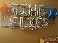 Amazon.com: Time Flies Balloons, Airplane Birthday Party Decorations ...