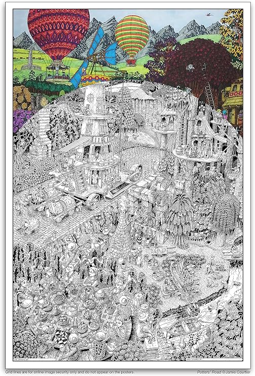 wildergorn Colour-In Posters by Jamie Courtier - Potters' Road - GIANT ...