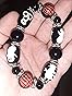 Amazon.com: Linpeng Spooky Halloween Handmade Painted Glass Beads ...