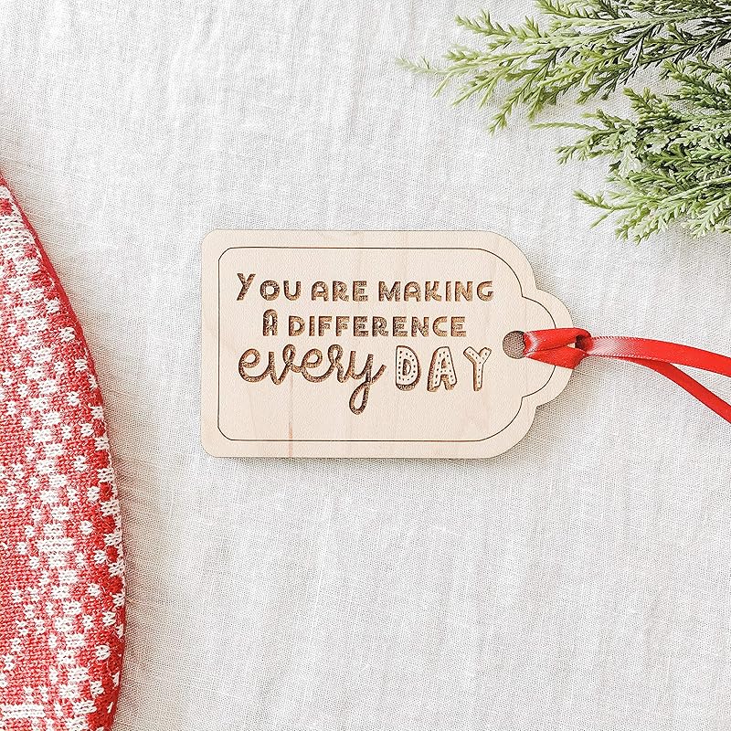 Amazon.com: You Are Making A Difference Wooden Appreciation Gift Tag ...